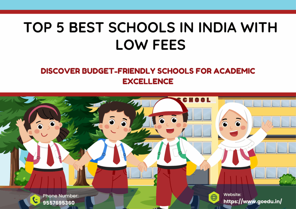 Top 5 best school in india with low fees